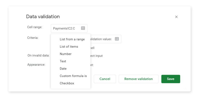 Google Sheets Data Validation: how to create drop-down lists | Railsware Blog