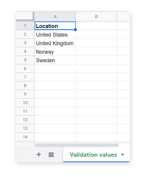 Google Sheets Data Validation How To Create Drop down Lists