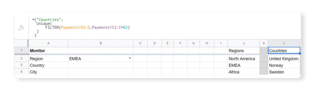 Google Sheets: Data Validation and FILTER formula | Railsware BlogBlog ...